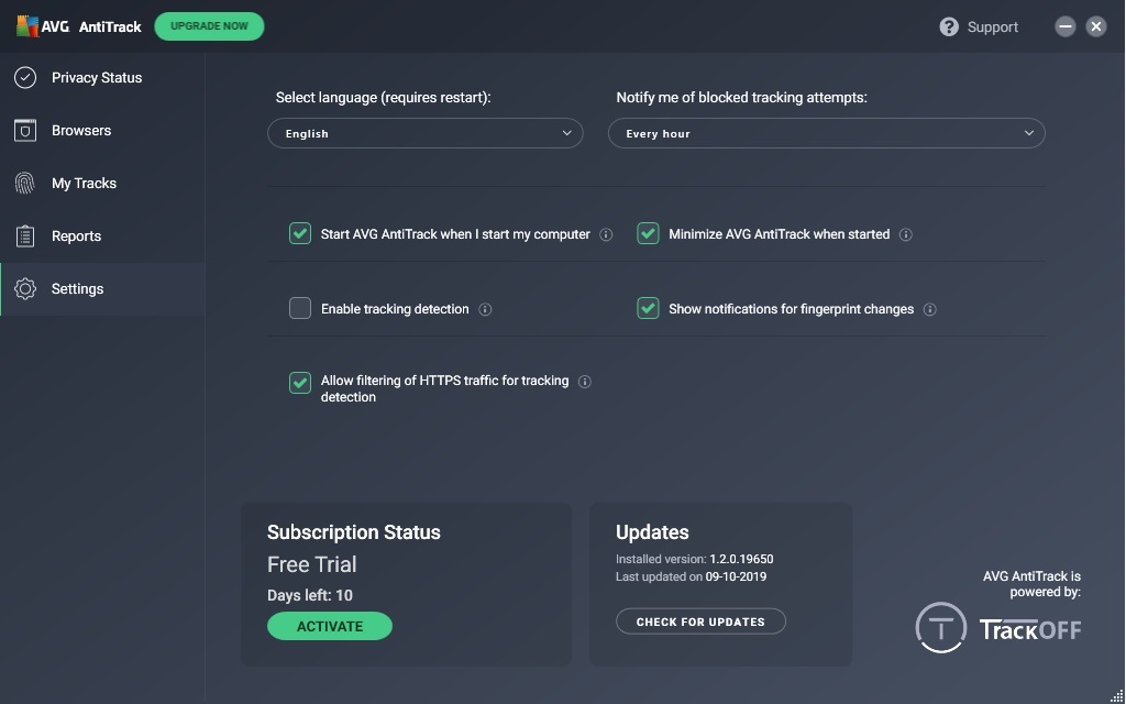 AVG Anti-track activation code | AVG
