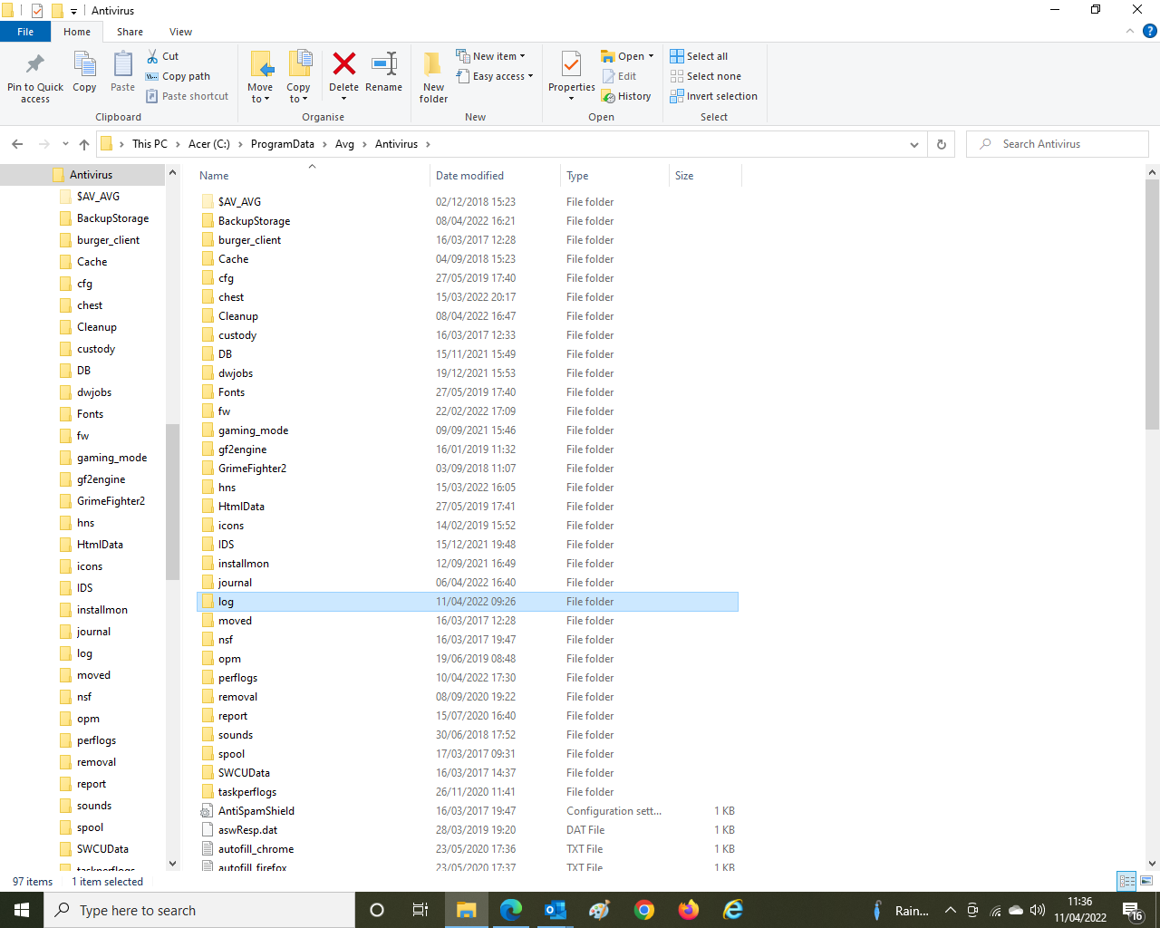 AVG is filling my hard drive | AVG